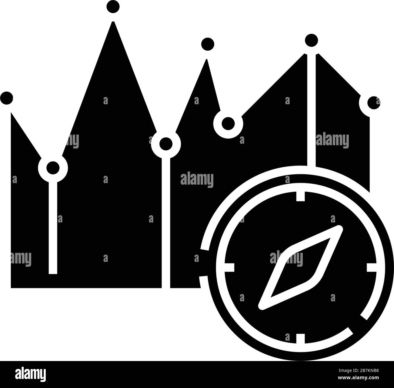 Time management black icon, concept illustration, vector flat symbol ...