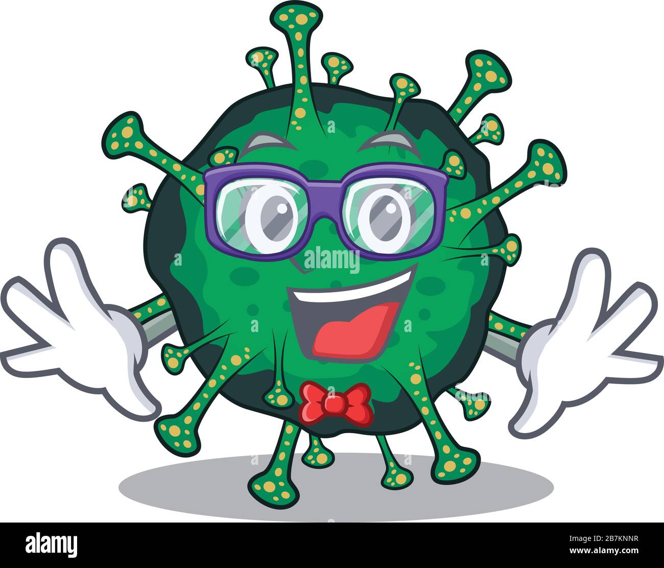 Super Funny Geek bat coronavirus cartoon character design Stock Vector ...