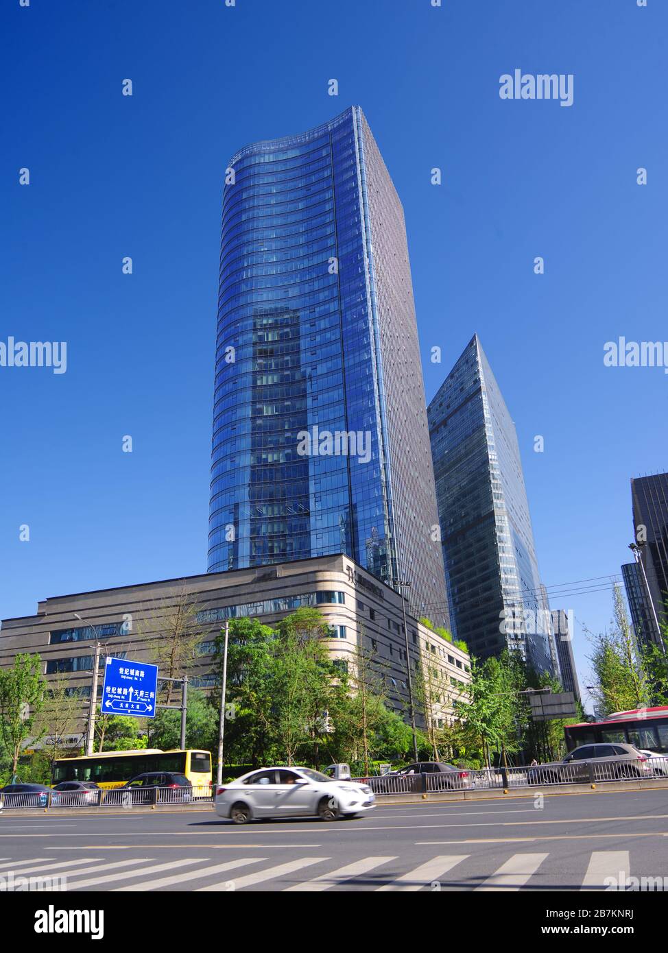 --FILE--A view of high-rise and skyscrapers erecting at the urban area ...