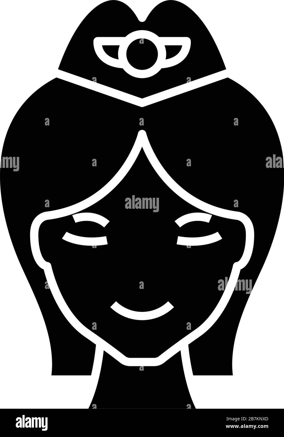 Women driver line icon, concept sign, outline vector illustration ...