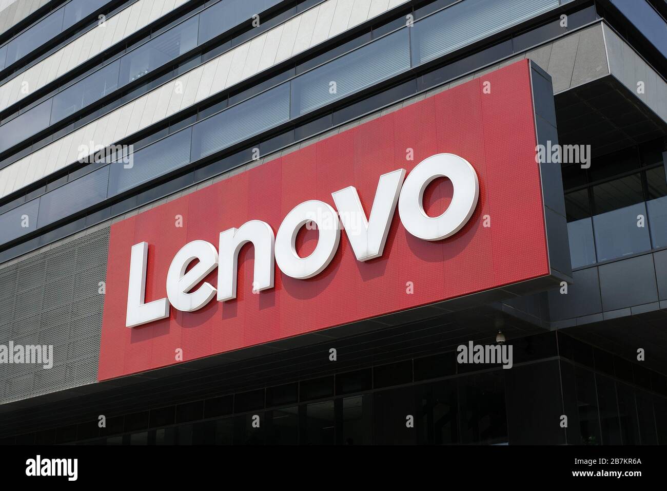--FILE--The façade of headquarter of Lenovo, a Chinese multinational ...