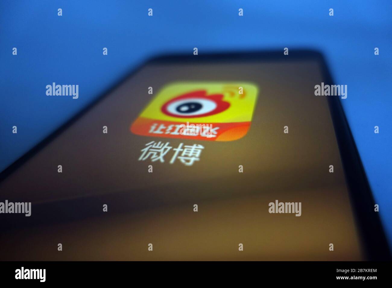 Creative photo: The logo of Sina Weibo, a Chinese microblogging (weibo) website similar to ...