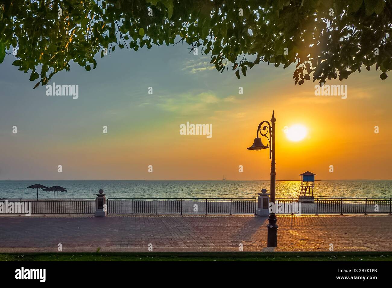 Morning view of Fanateer Beach -Saudi Arabia Stock Photo - Alamy