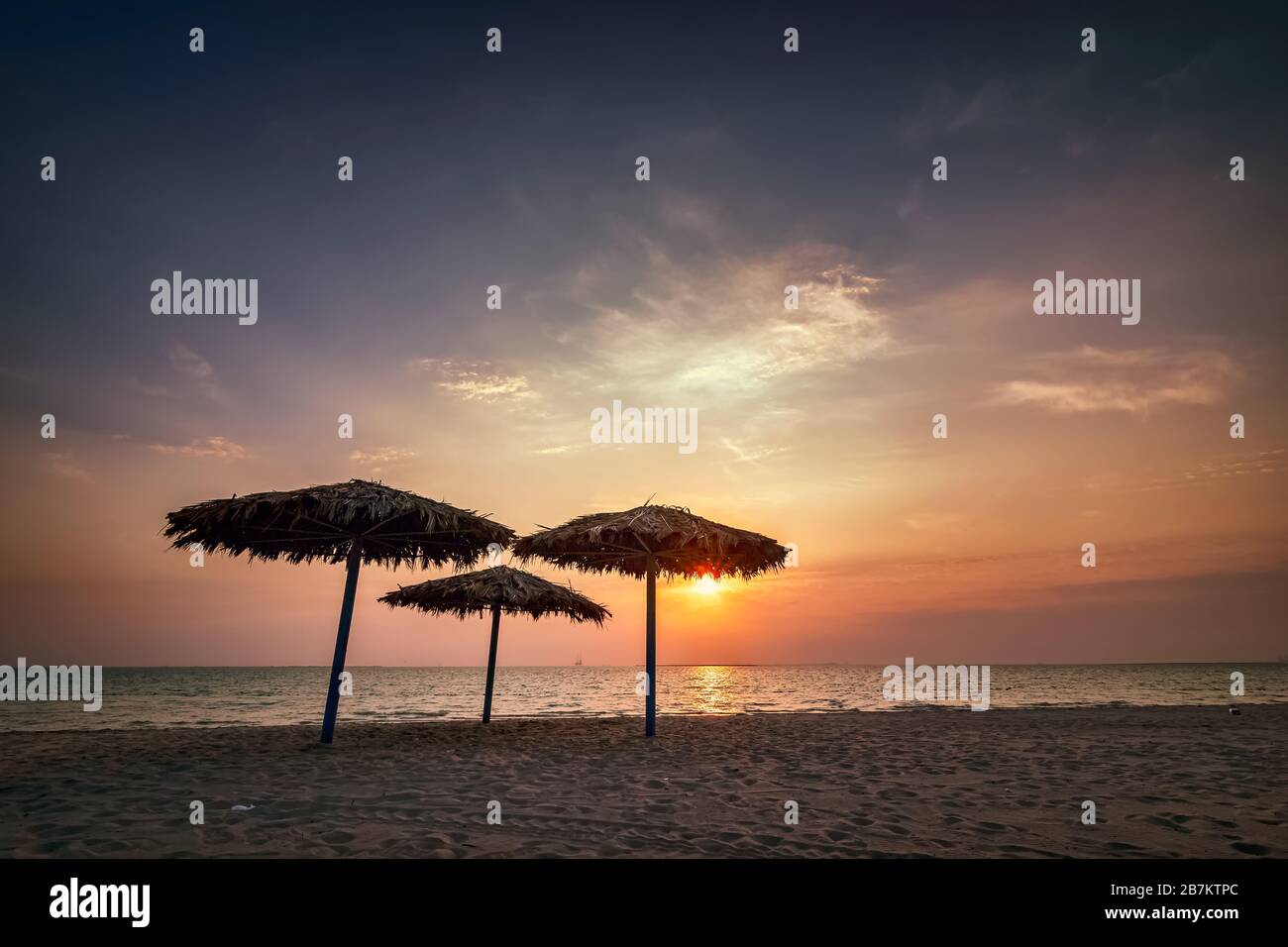 Morning view of Fanateer Beach -Al Jubail Saudi Arabia Stock Photo - Alamy