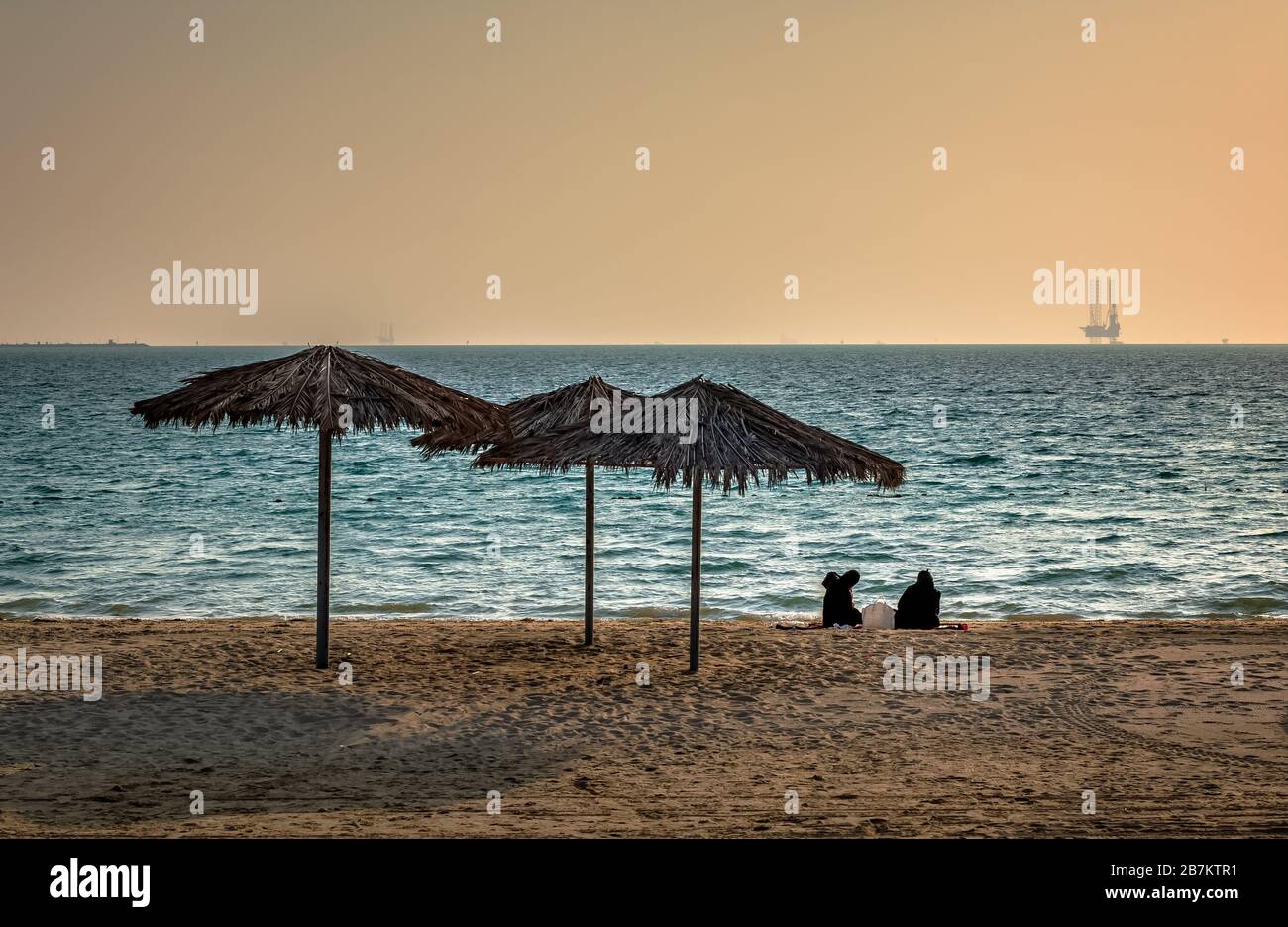 Morning view of Fanateer Beach -Saudi Arabia Stock Photo - Alamy