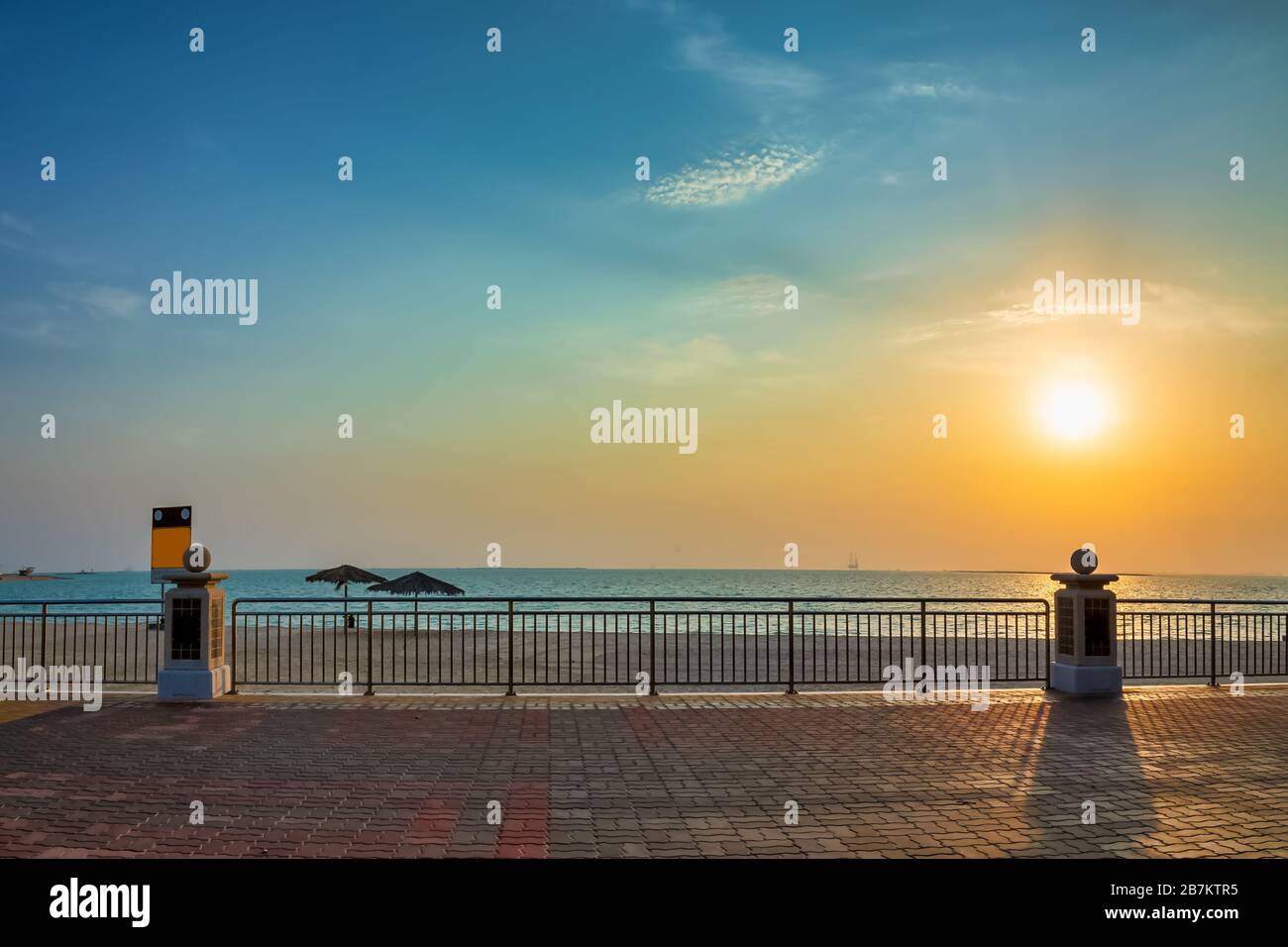 Morning view of Fanateer Beach -Saudi Arabia Stock Photo - Alamy
