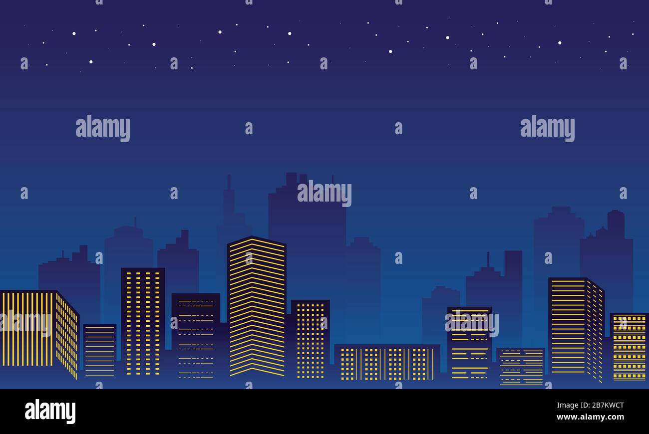 Windows night office building Stock Vector Images - Alamy