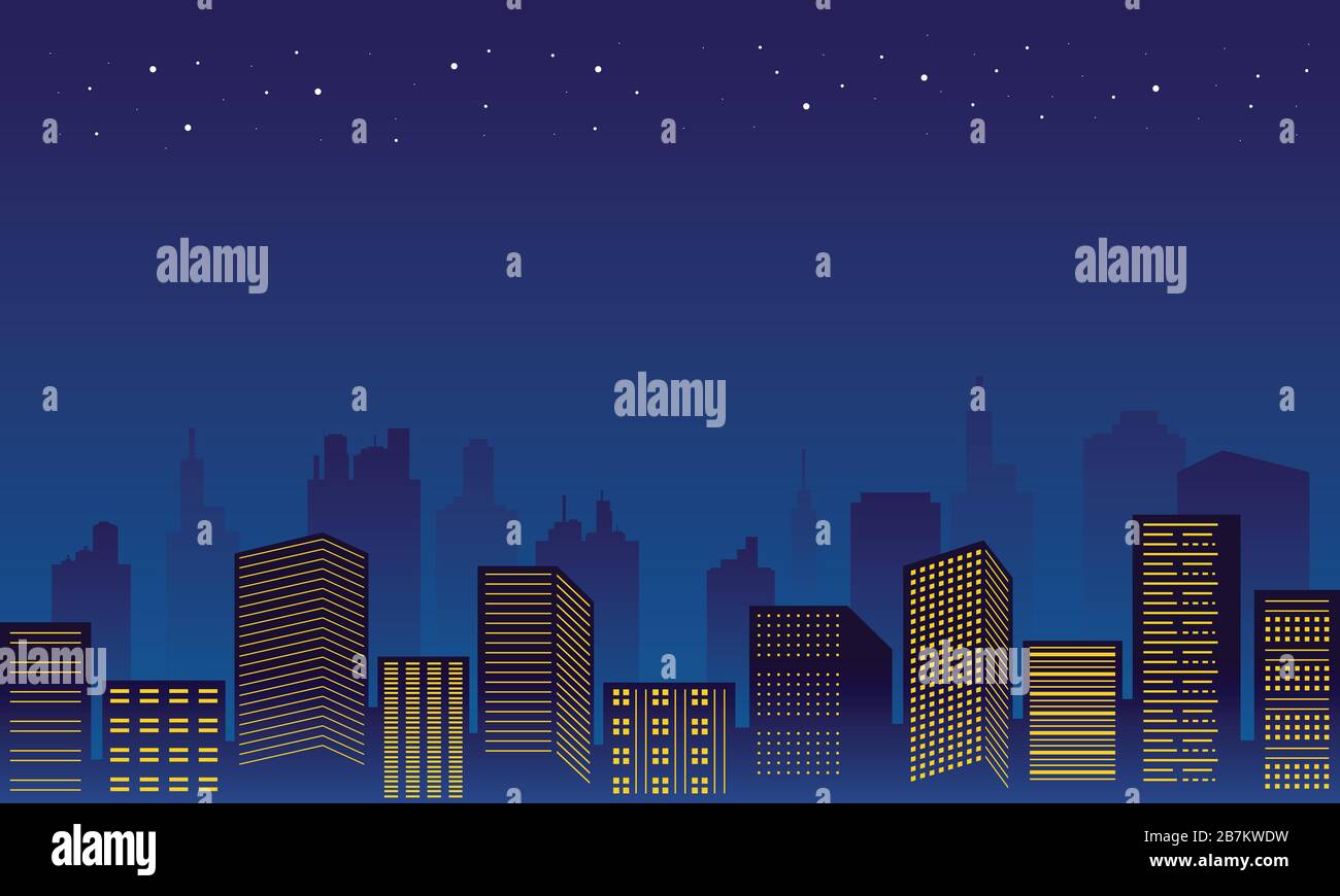 Windows night office building Stock Vector Images - Alamy