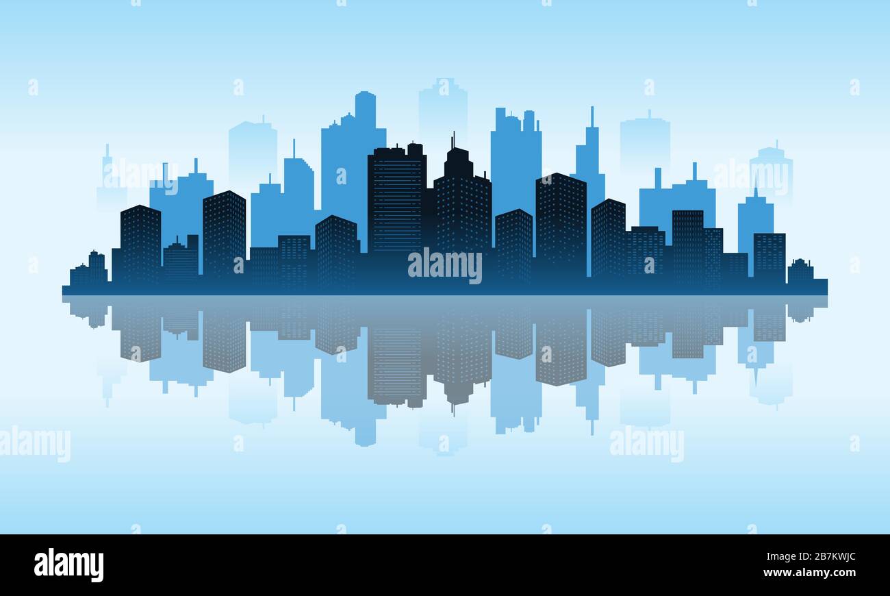 Background downtown scenery beautiful Stock Vector Images - Alamy
