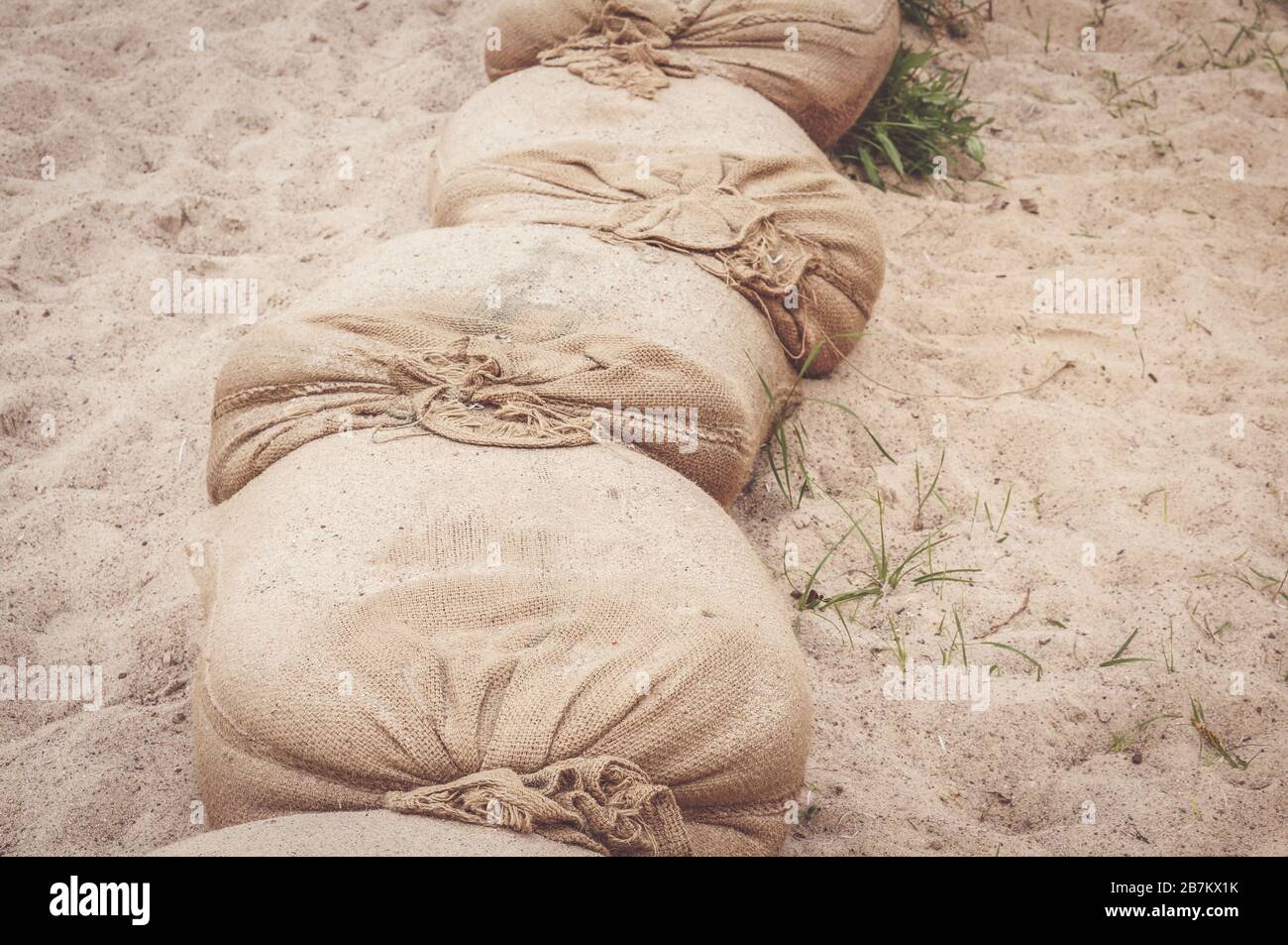 Bulk yellow bags of sand hi-res stock photography and images - Alamy
