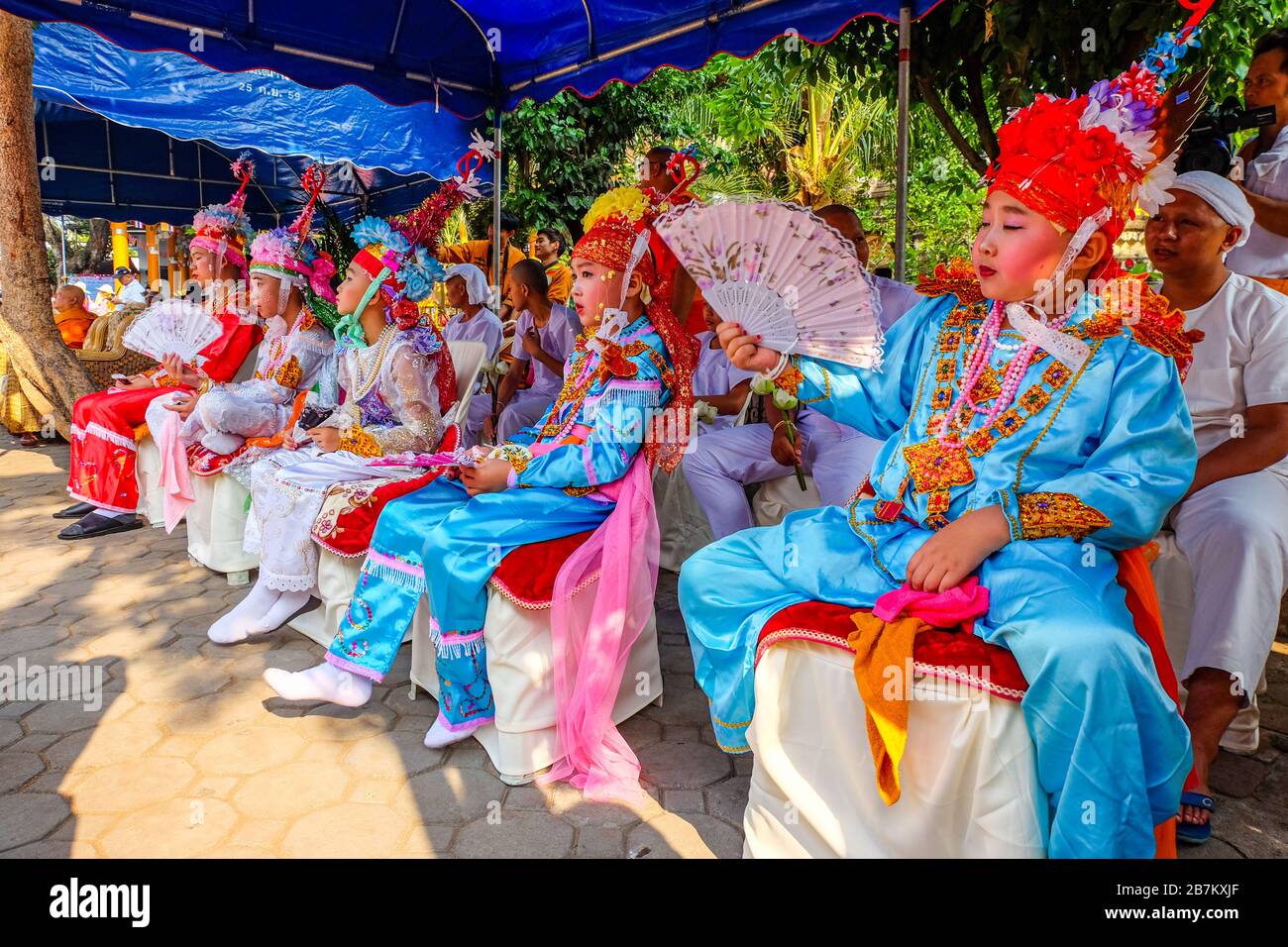 Chiang Mai, Thailand - April 5, 2018. Poy Sang Long, an annual Shan ...