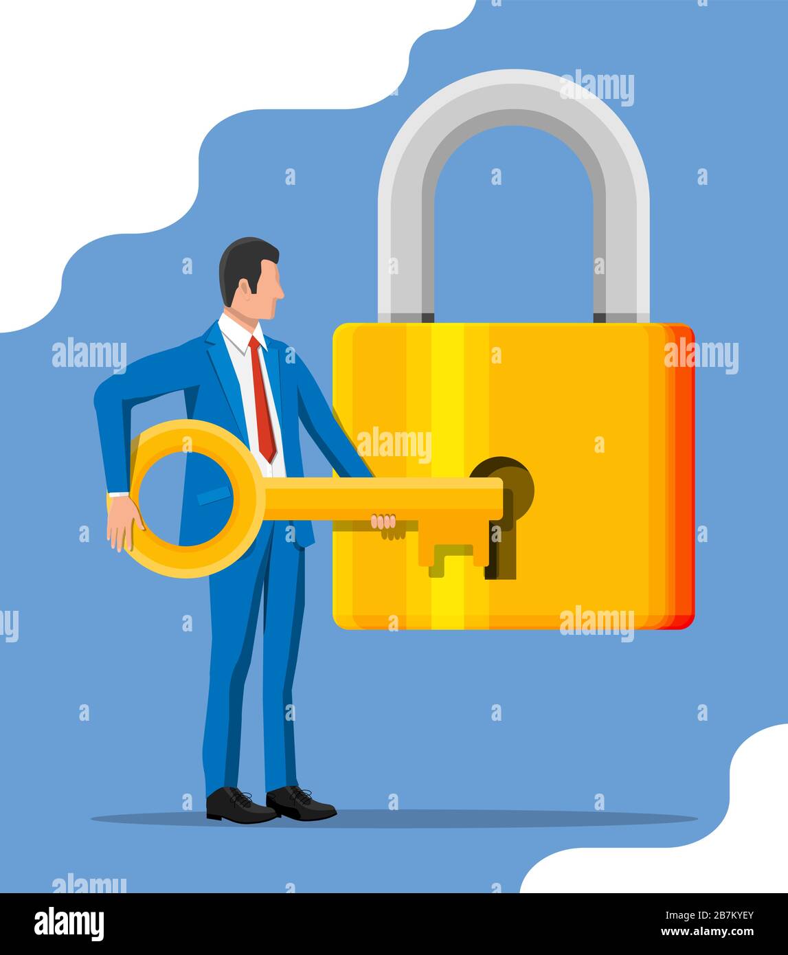 Cartoon padlock and key hi-res stock photography and images - Alamy