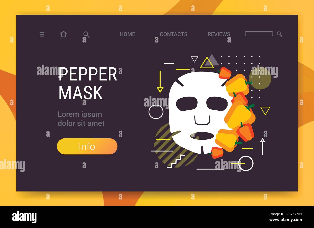 pepper fresh face mask facial treatment skincare concept horizontal ...