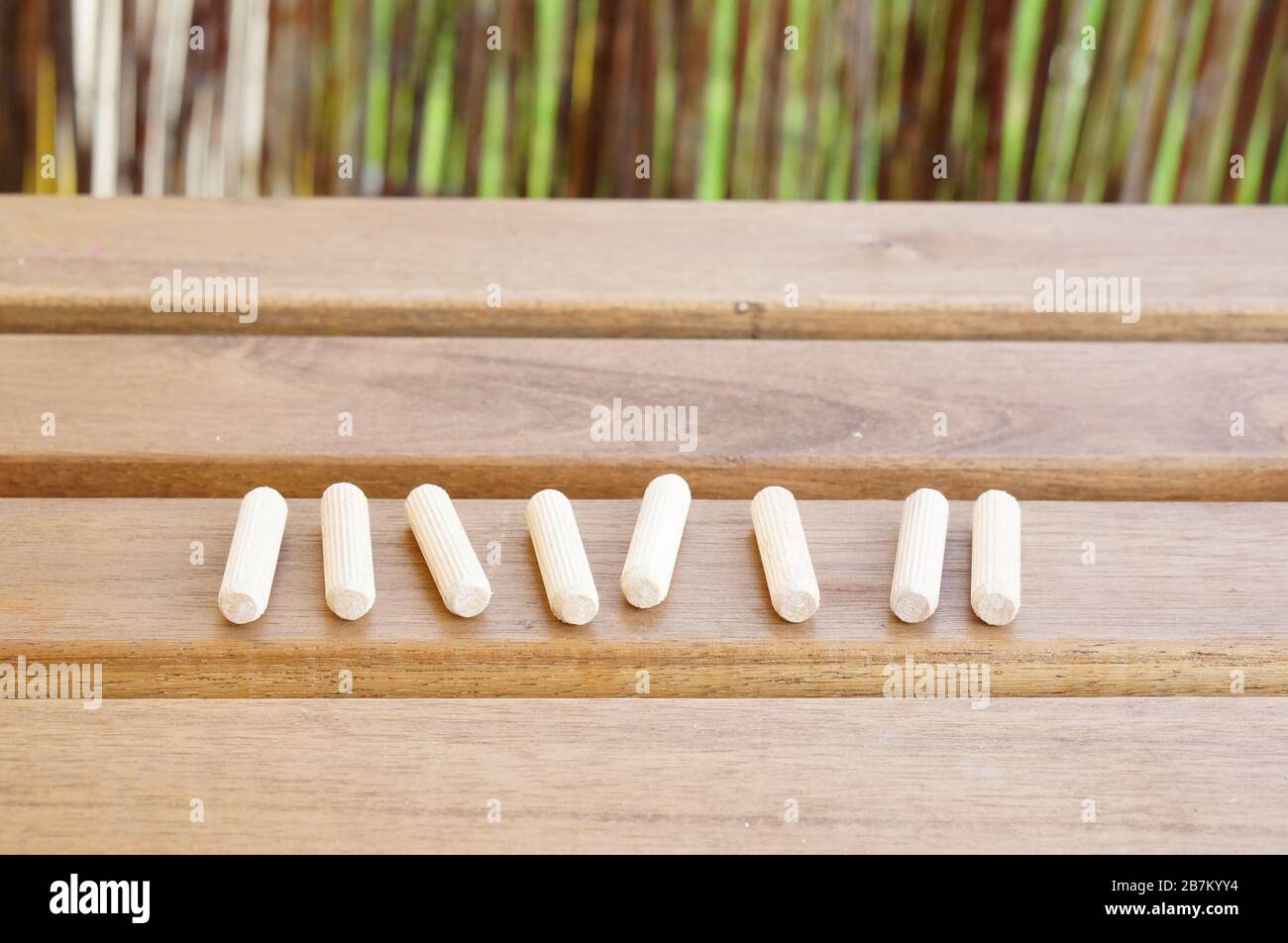 Wooden dowel pins hi-res stock photography and images - Alamy