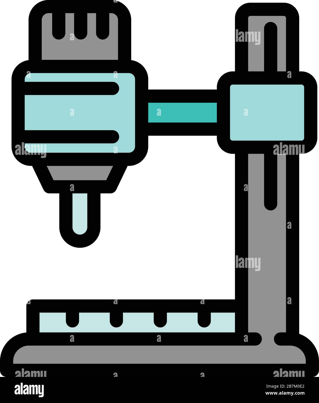 Drilling machine icon. Outline drilling machine vector icon for web design isolated on white ...