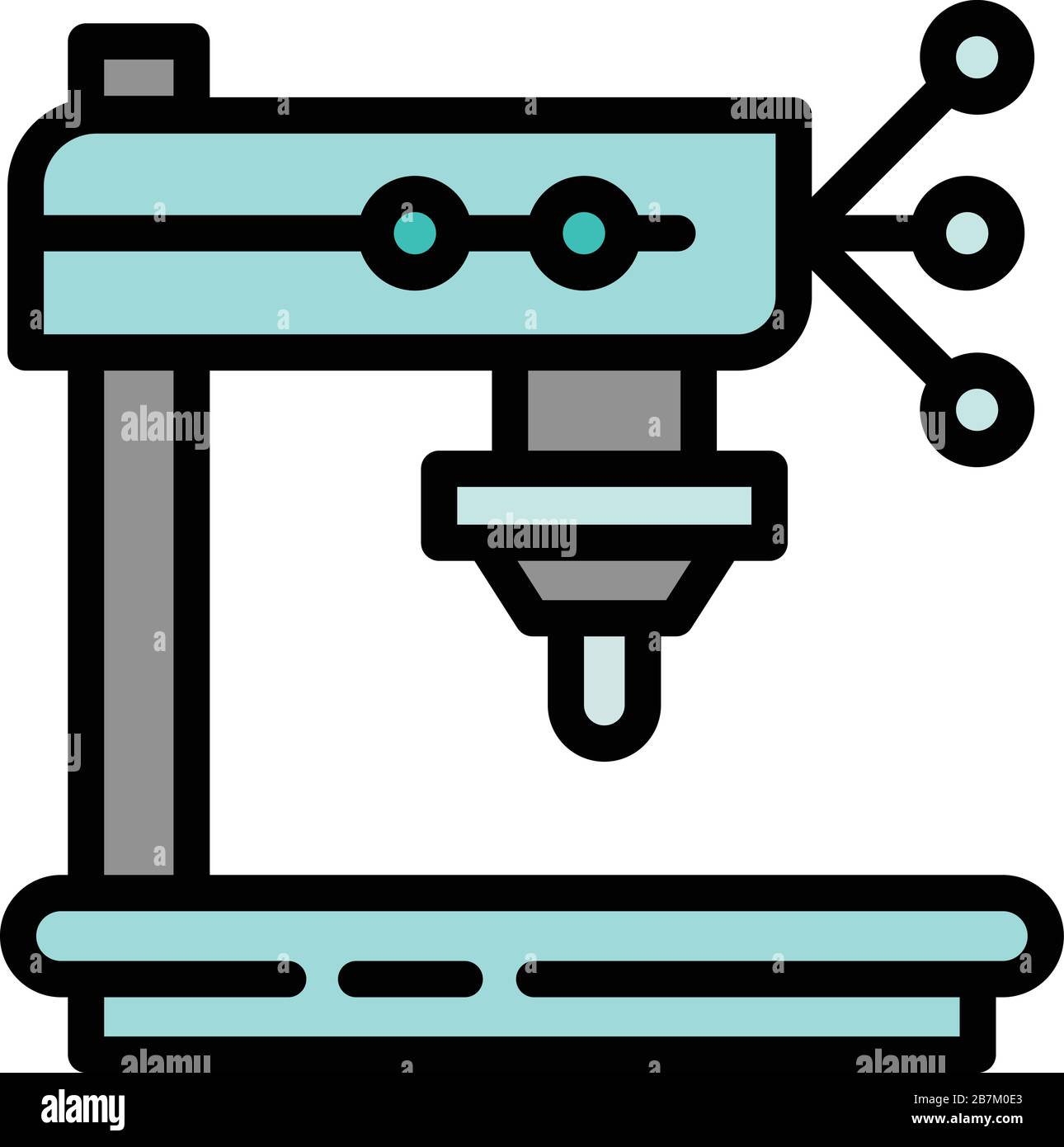 Factory drilling machine icon. Outline factory drilling machine vector ...