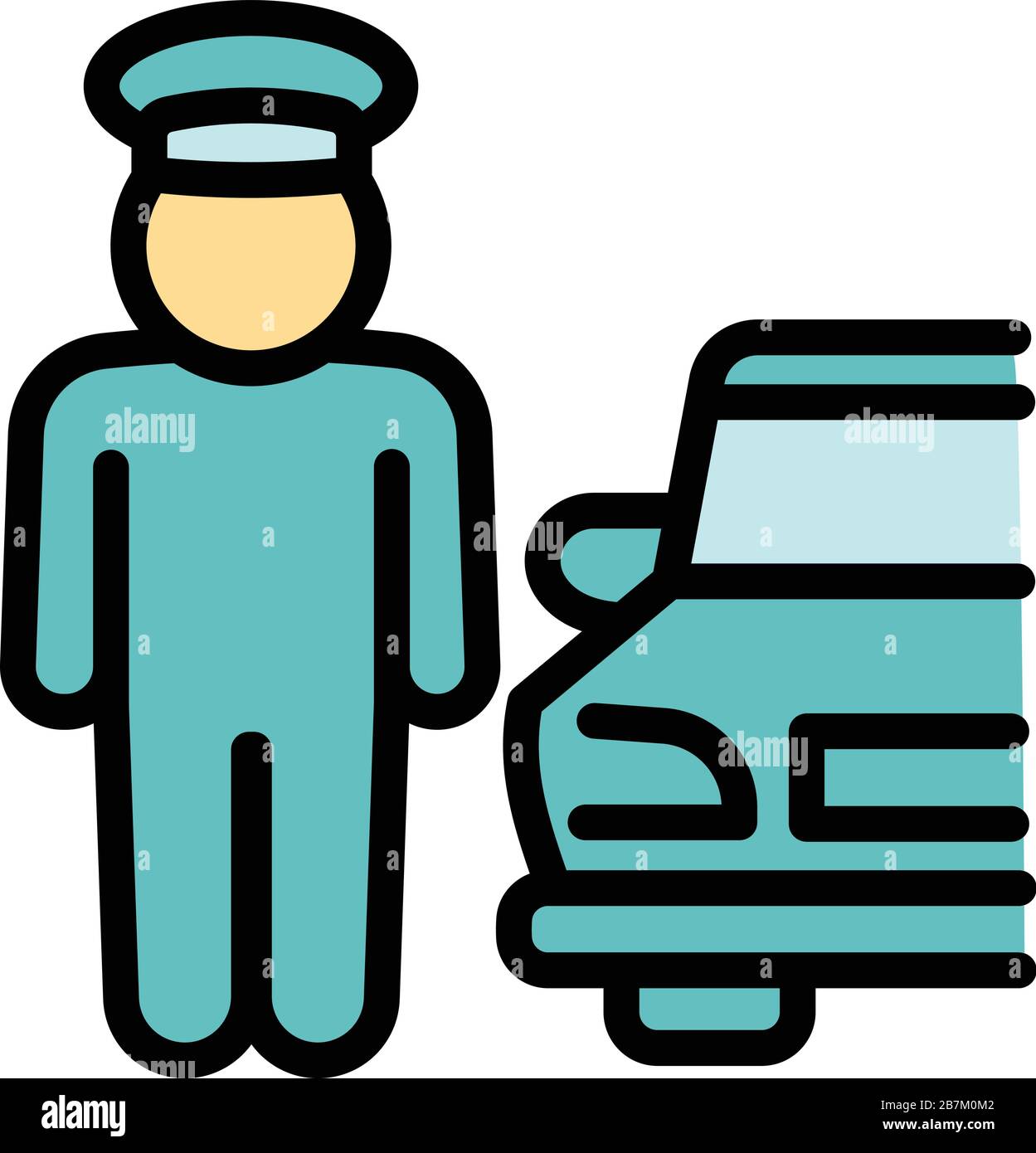 Car valet icon. Outline car valet vector icon for web design isolated ...