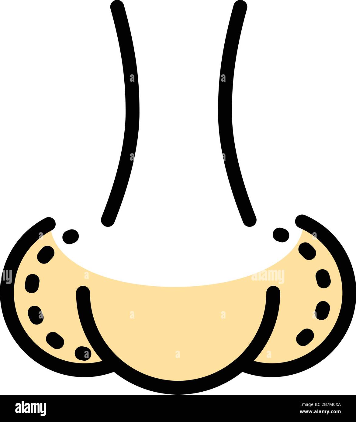 Nose surgical correction icon. Outline nose surgical correction vector ...