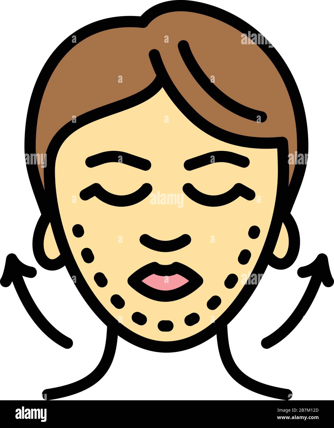 Beauty facial lifting icon. Outline beauty facial lifting vector icon ...