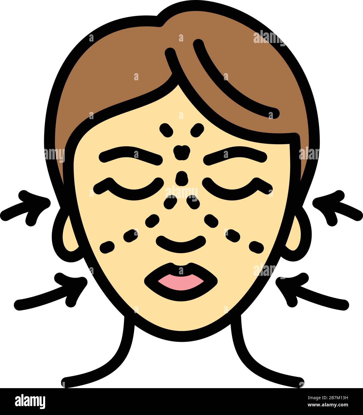 Under eye lifting icon. Outline under eye lifting vector icon for web ...