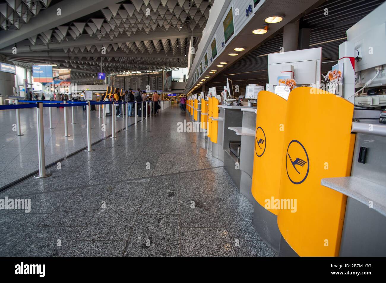 Lufthansa Check In Counter Feature General Border Motif Frankfurt