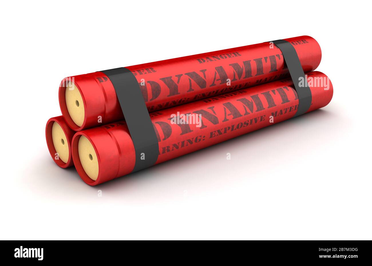 3d render of dynamite sticks on white background Stock Photo - Alamy