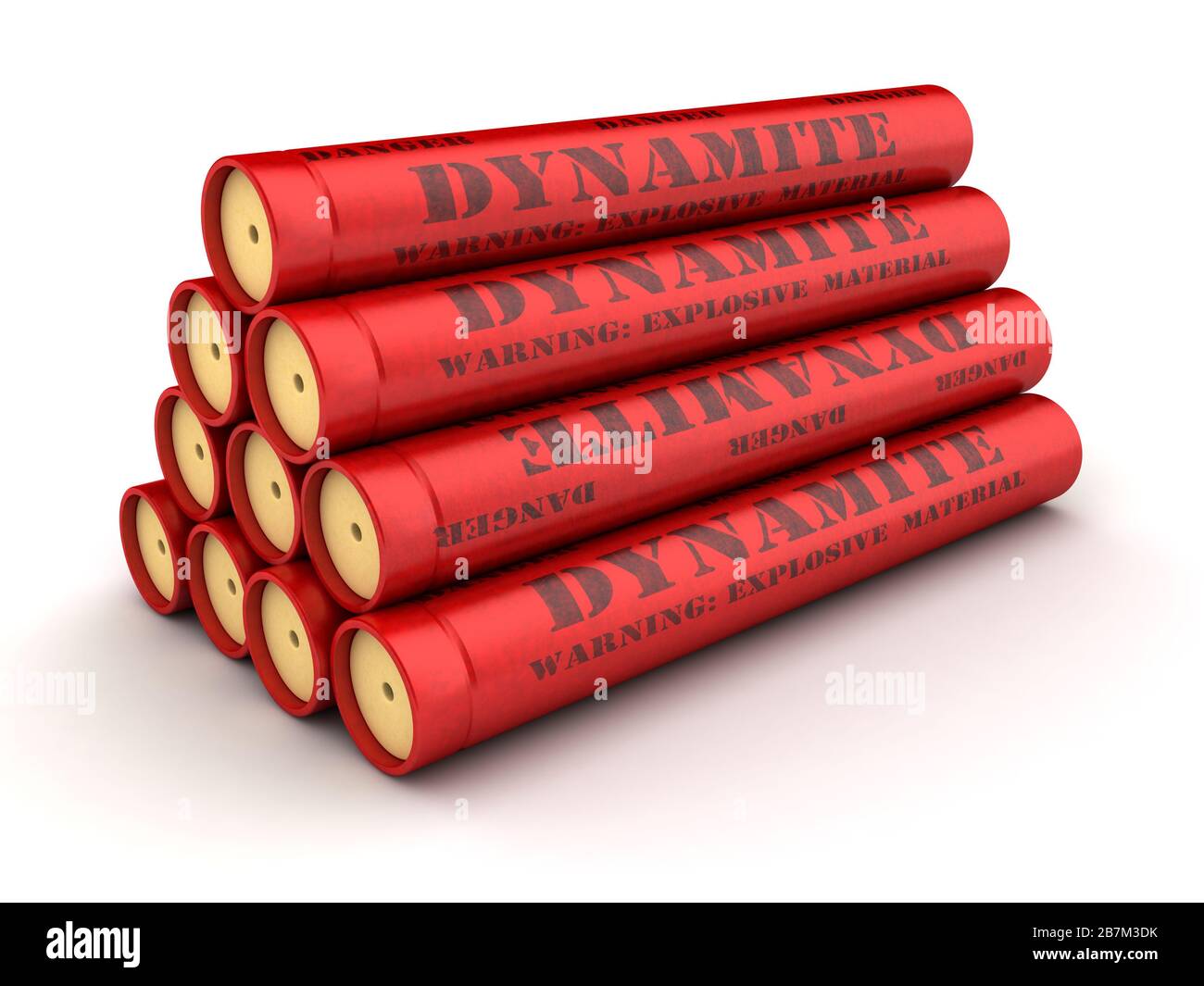 3d render of dynamite sticks on white background Stock Photo - Alamy