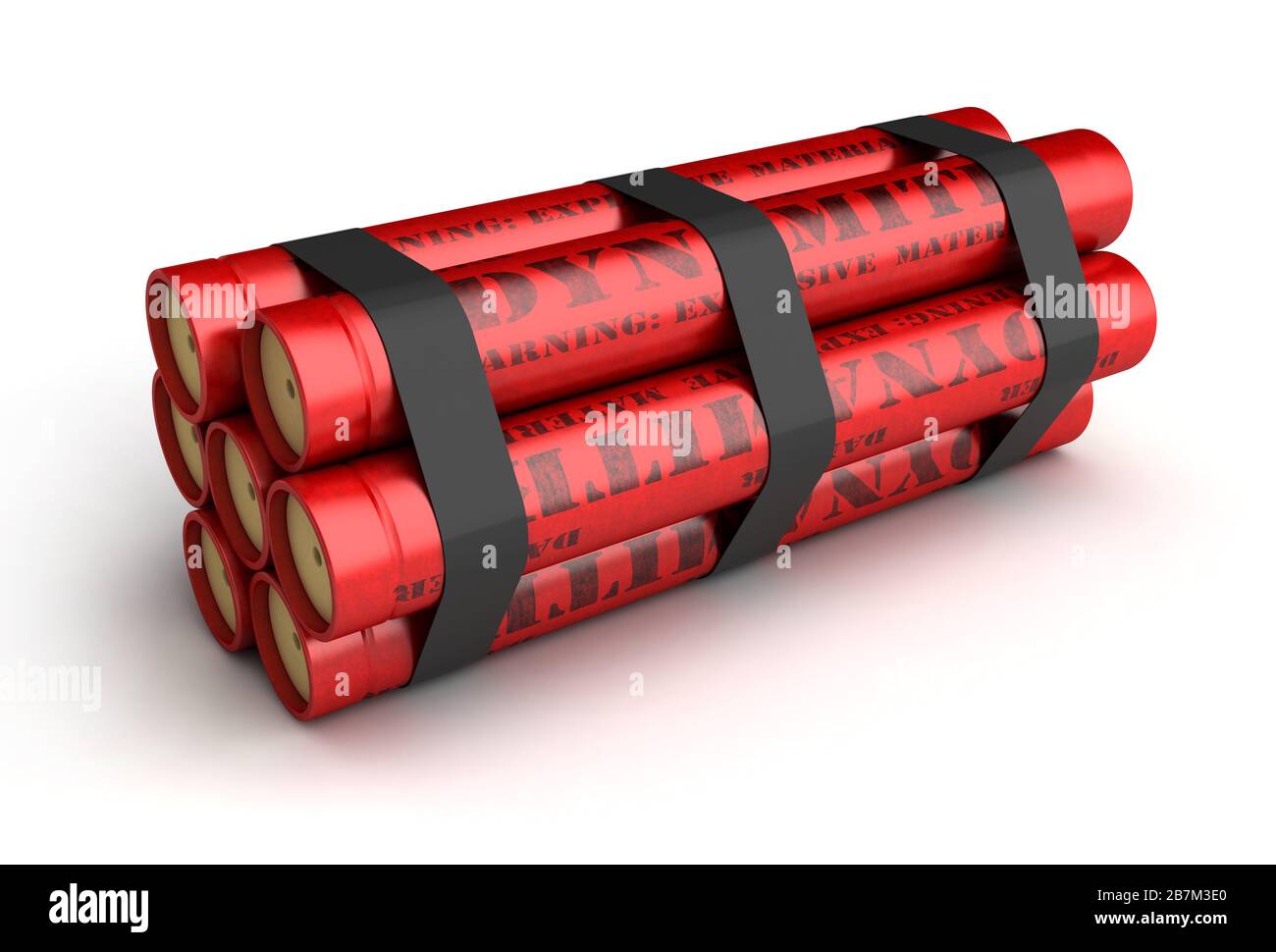 3d render of dynamite sticks on white background Stock Photo - Alamy