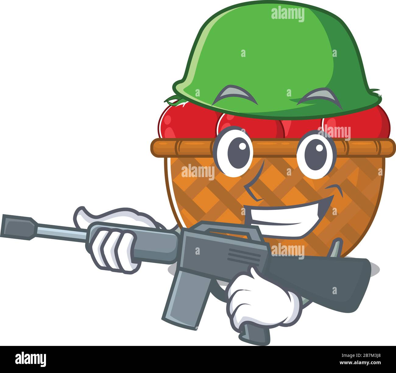 Cute tomato basket cartoon Cut Out Stock Images & Pictures - Alamy