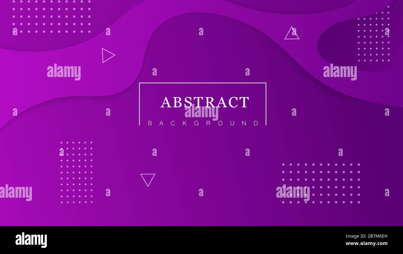 Purple gradient wave abstract background with triangle shapes and dots ...