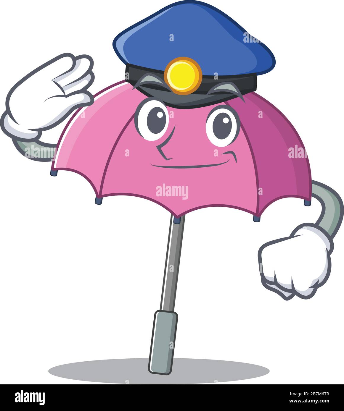 A picture of pink umbrella performed as a Police officer Stock Vector ...