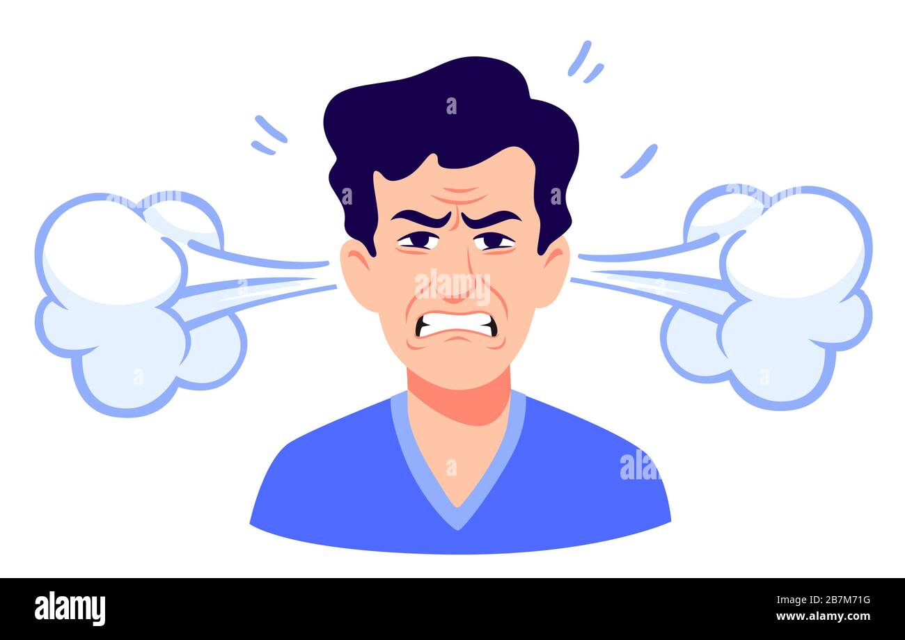 Smoke coming out of the ears Cut Out Stock Images & Pictures - Alamy