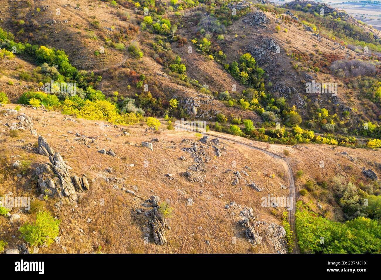 Drone view mountain trail hi-res stock photography and images - Alamy
