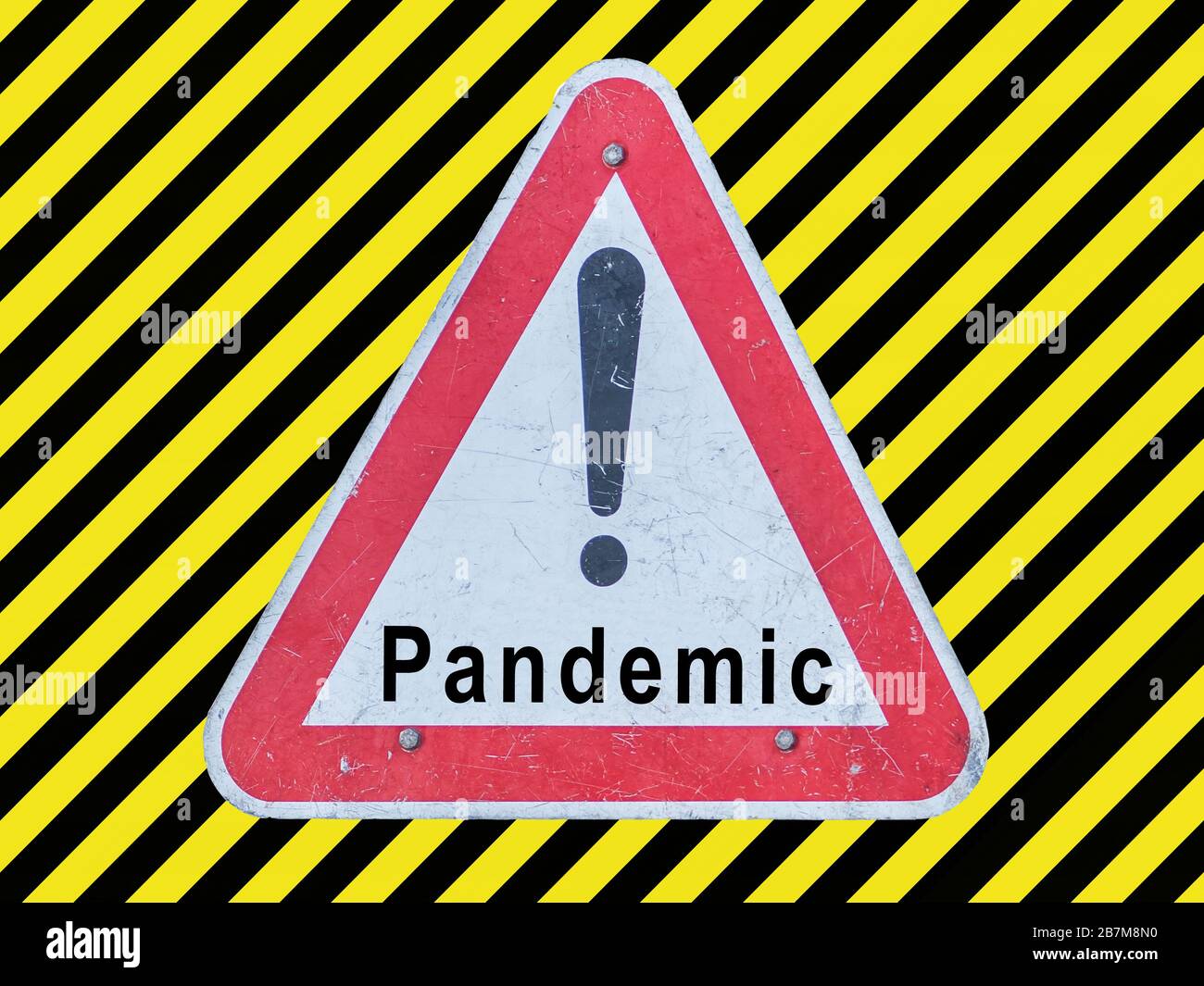 Warn Sign Pandemic Alarm Symbol Stock Photo - Alamy
