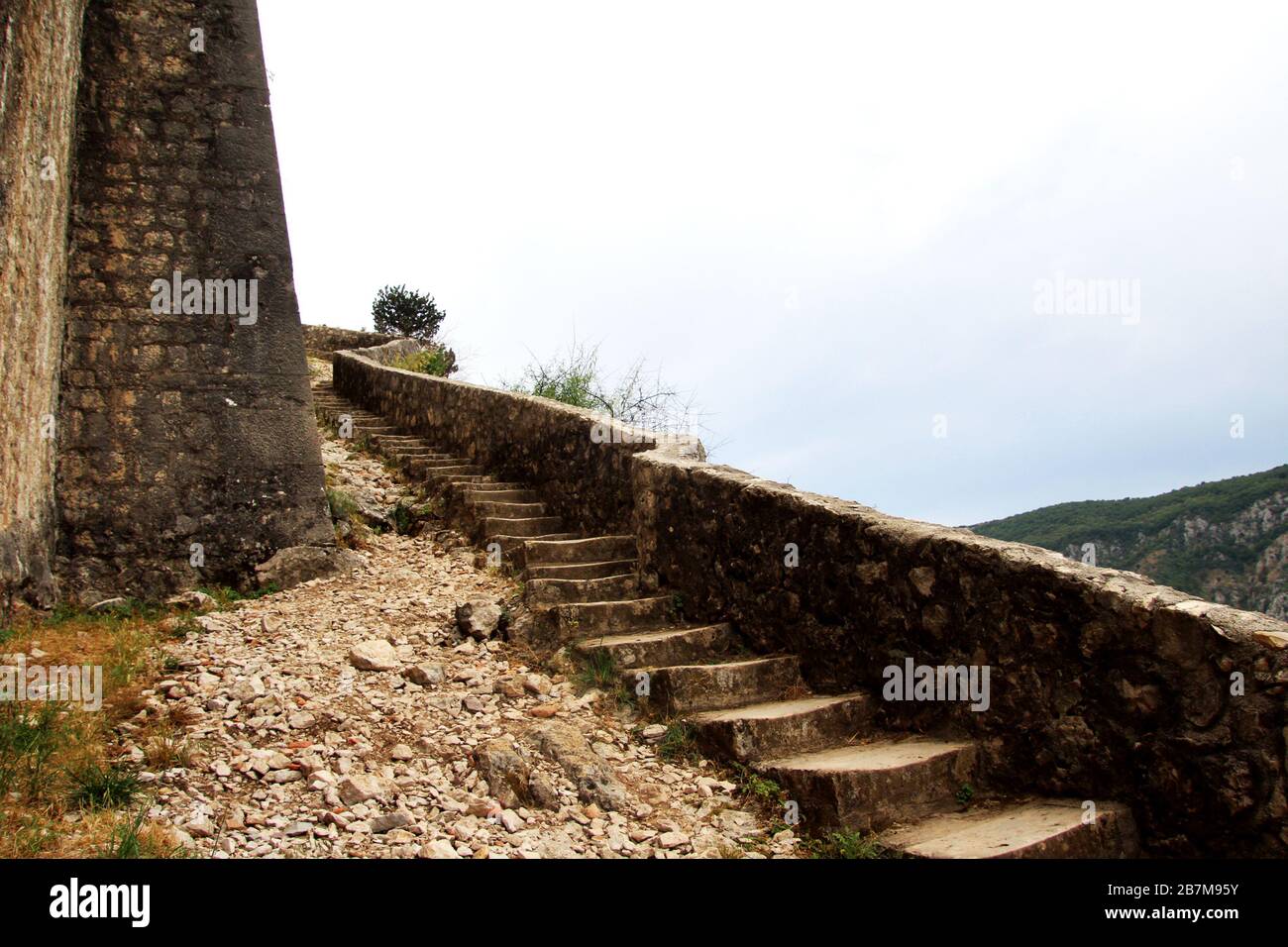 Stairway to Heaven Blue Sky Brick Wall Staircase Beautiful View ...