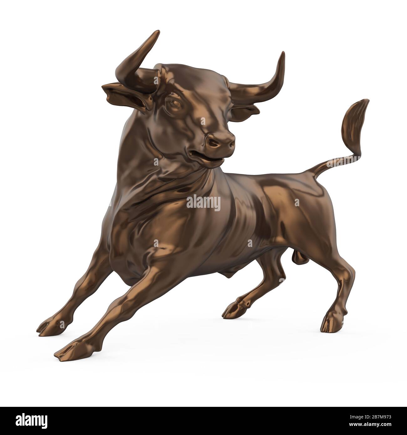 Bull Statue Isolated Stock Photo - Alamy
