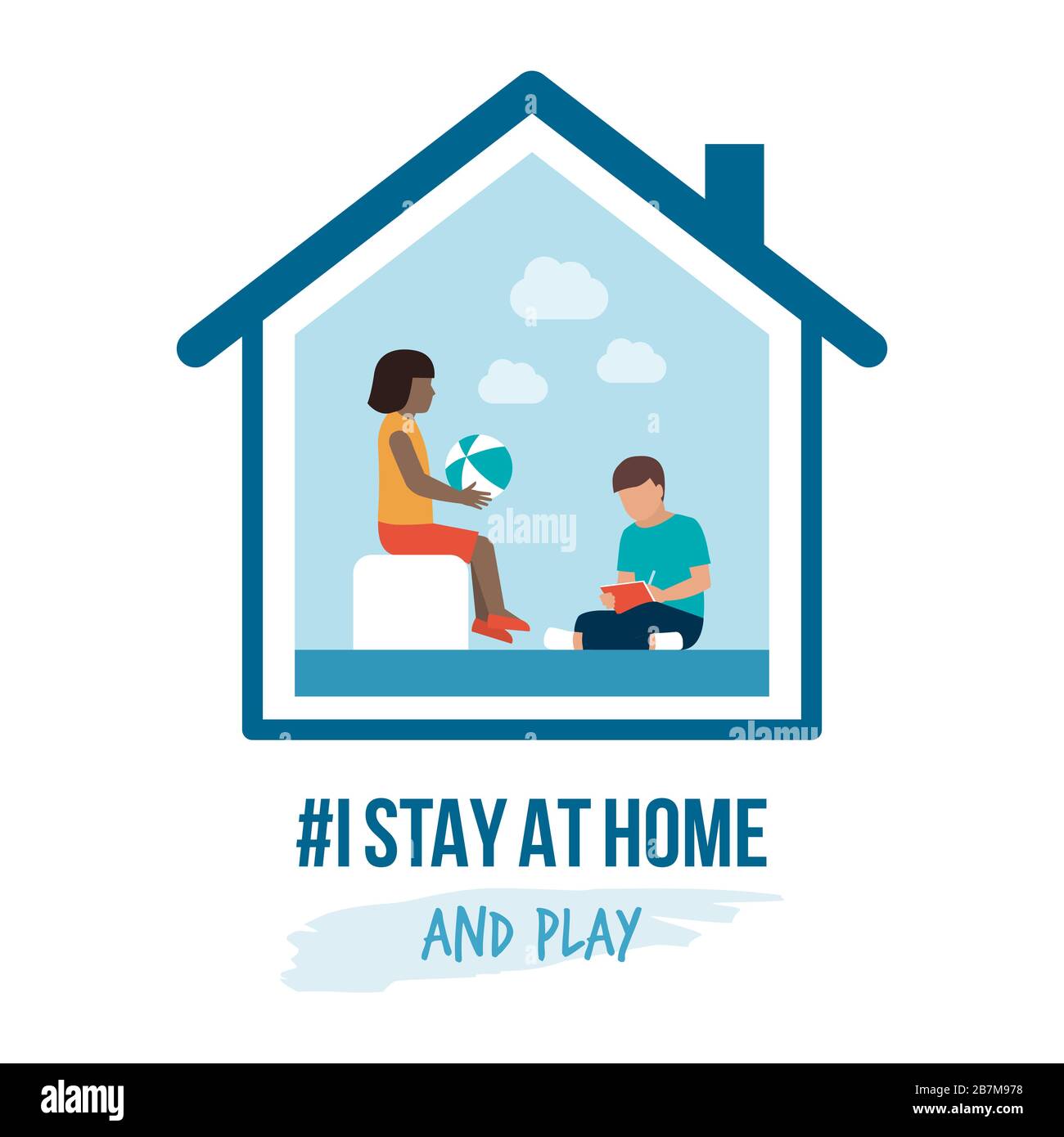 I stay at home awareness social media campaign and coronavirus ...