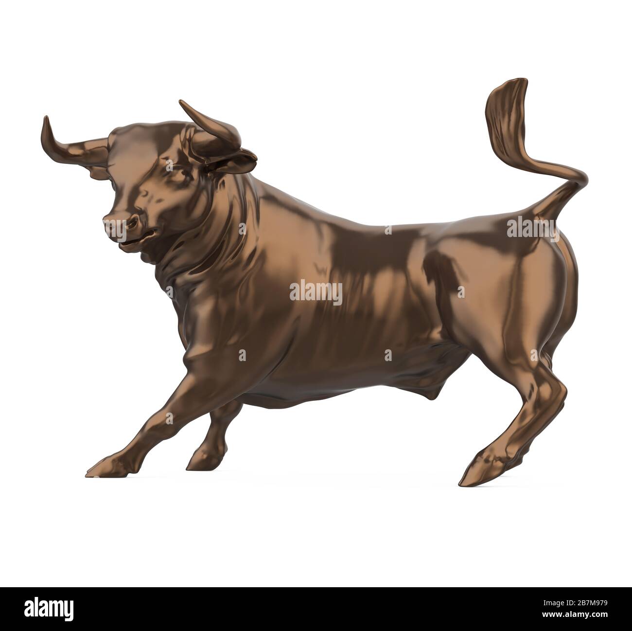 Bull Statue Isolated Stock Photo - Alamy