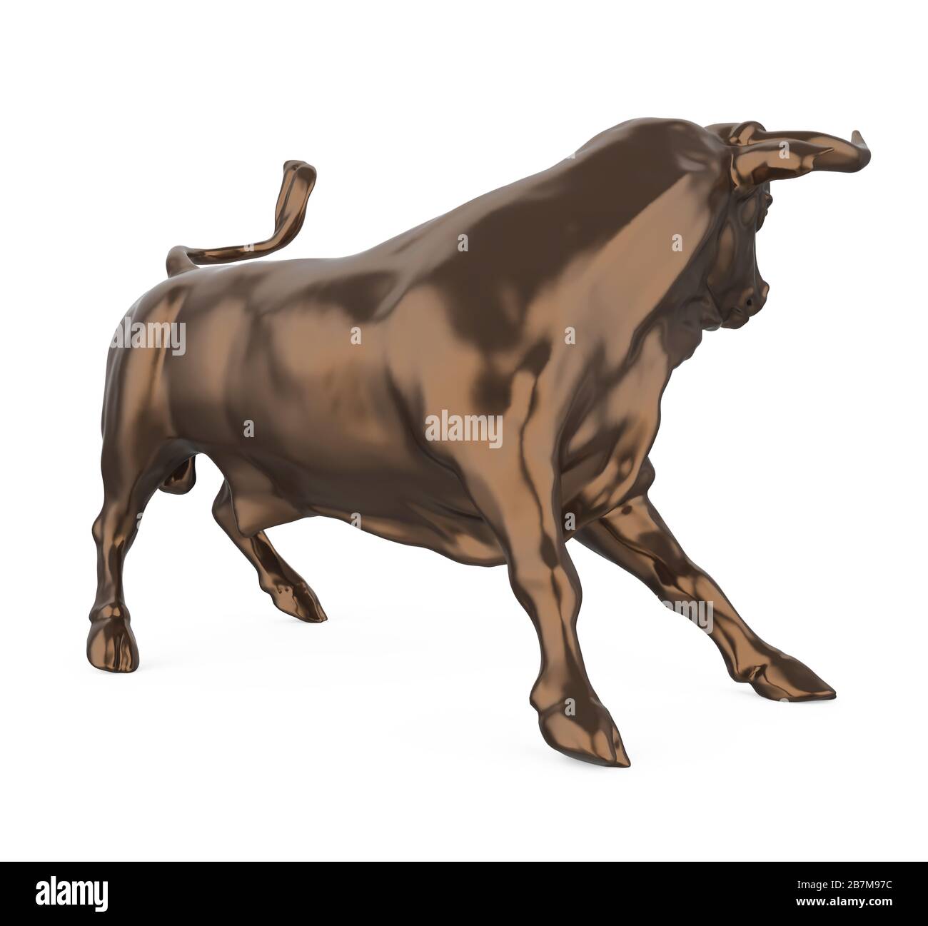 Bull Statue Isolated Stock Photo - Alamy