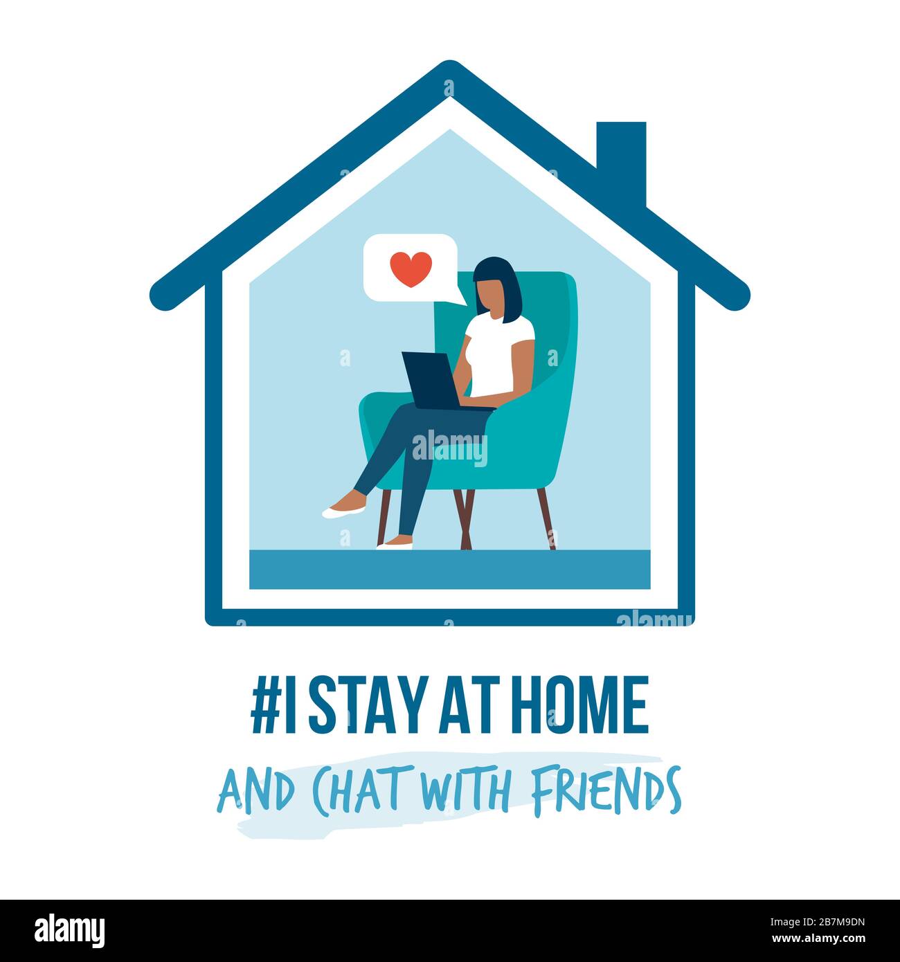 Chatting with friends Stock Vector Images - Alamy