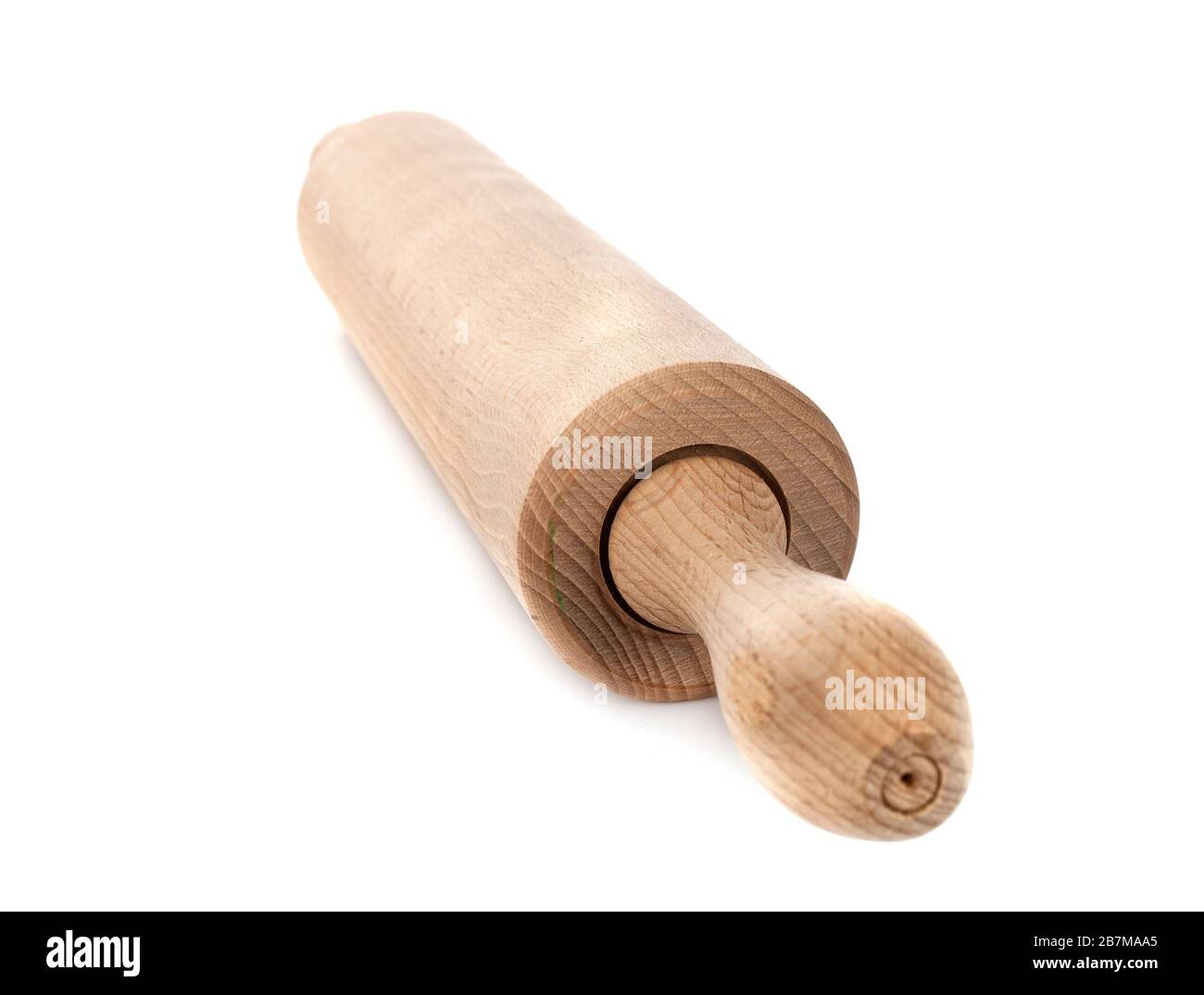 rolling pin in front of white background Stock Photo - Alamy