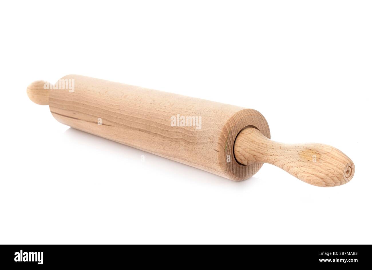 rolling pin in front of white background Stock Photo - Alamy