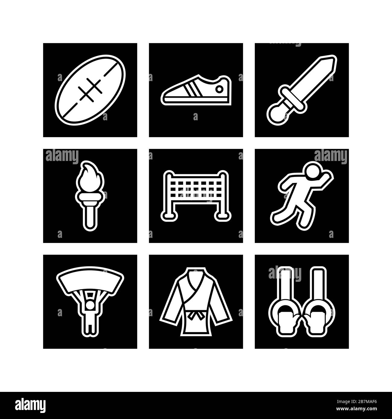 Icon set of sports and games for personal and commmercial use Stock ...