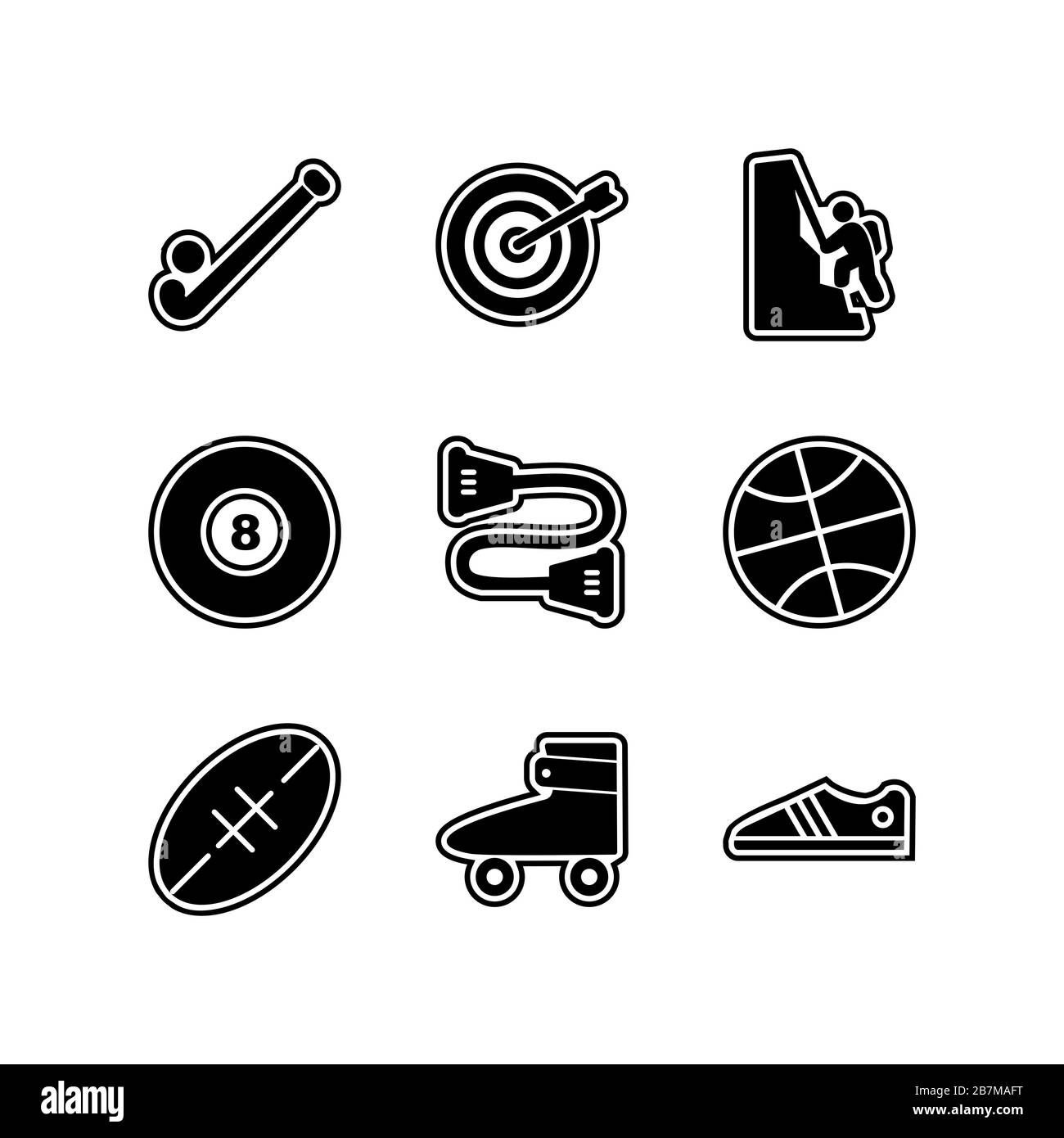 Icon set of sports and games for personal and commmercial use Stock ...