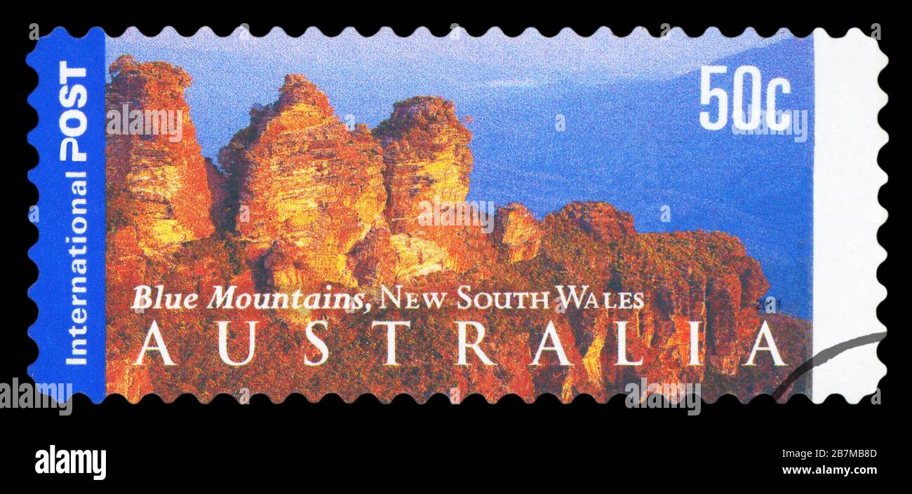 AUSTRALIA - CIRCA 2001: A stamp from Australia shows image of the Blue ...
