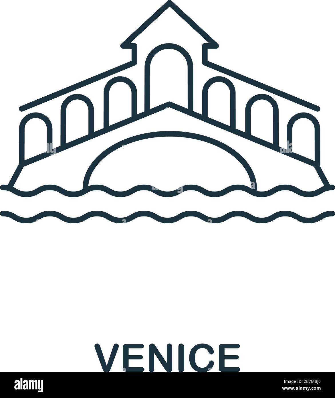 Venice icon from italy collection. Simple line Venice icon for ...