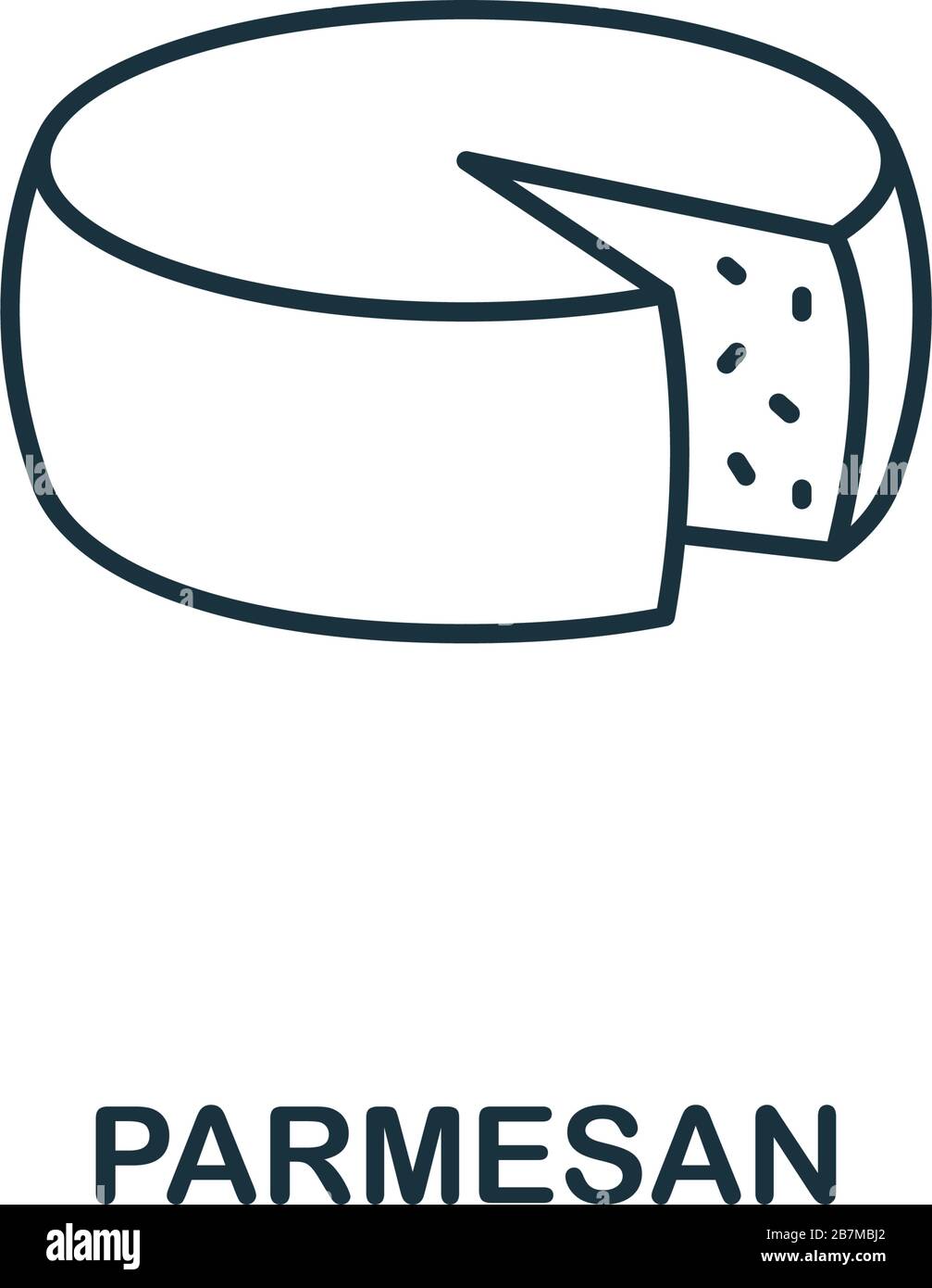 Parmesan icon from italy collection. Simple line Parmesan icon for ...