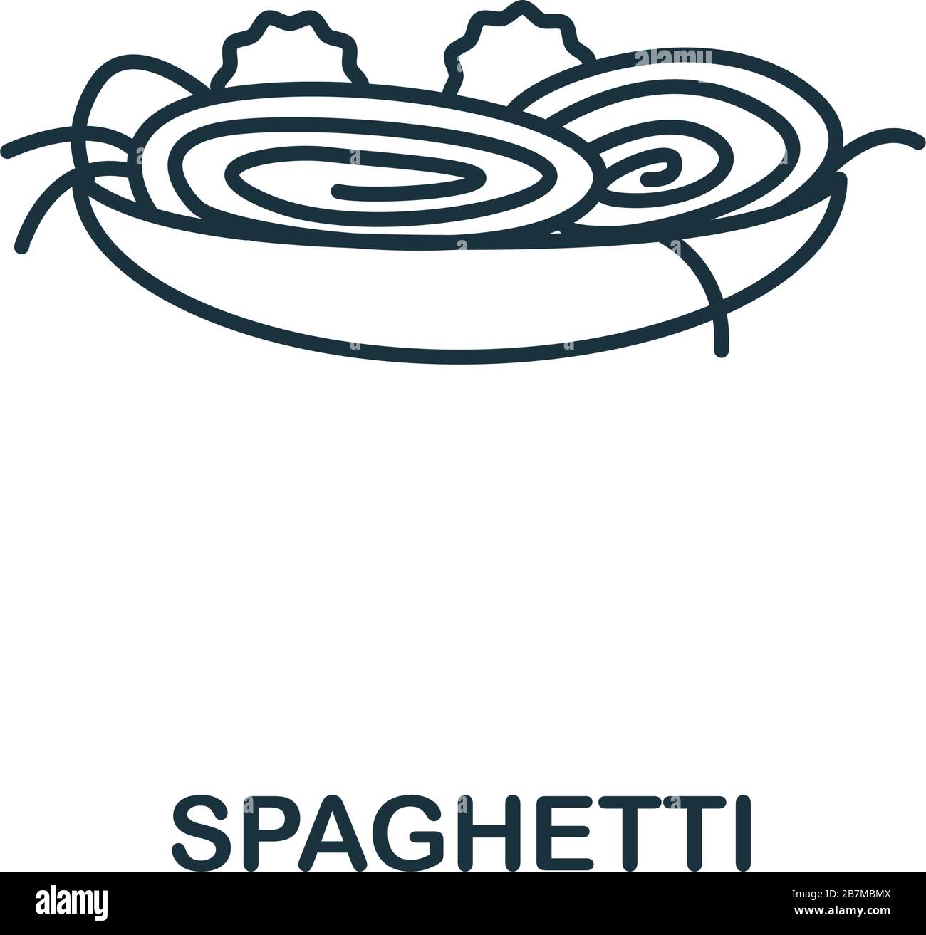 Spaghetti icon from italy collection. Simple line Spaghetti icon for ...
