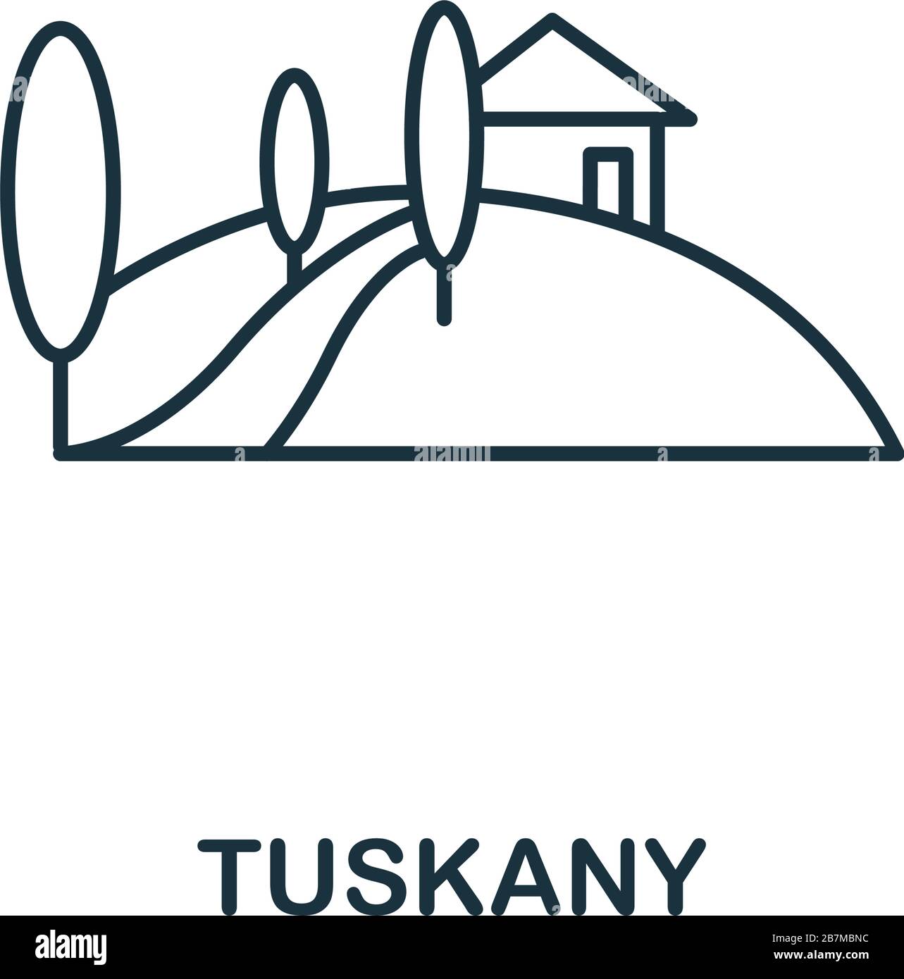 Tuscany icon from italy collection. Simple line Tuscany icon for ...