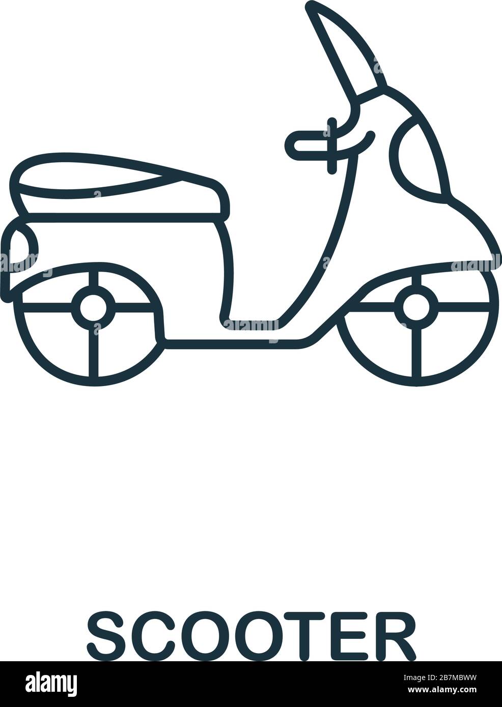 Scooter icon from italy collection. Simple line Scooter icon for ...